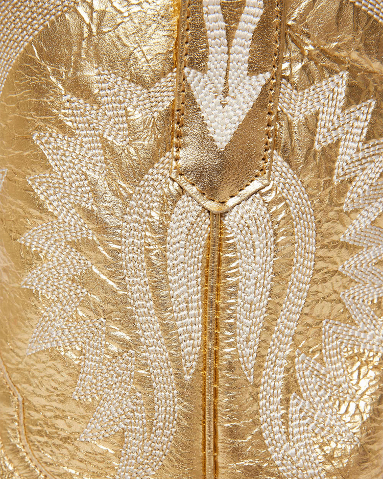 Maggie Metallic Gold | Luxury Fashion Women's Cowboy Boots | Miron Crosby