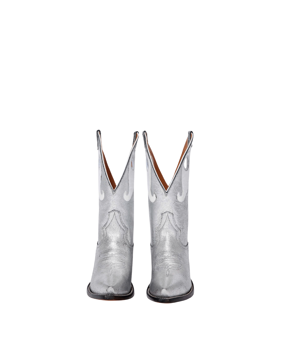 Molly Foiled Silver | Luxury Fashion Women's Cowboy Boots | Miron Crosby