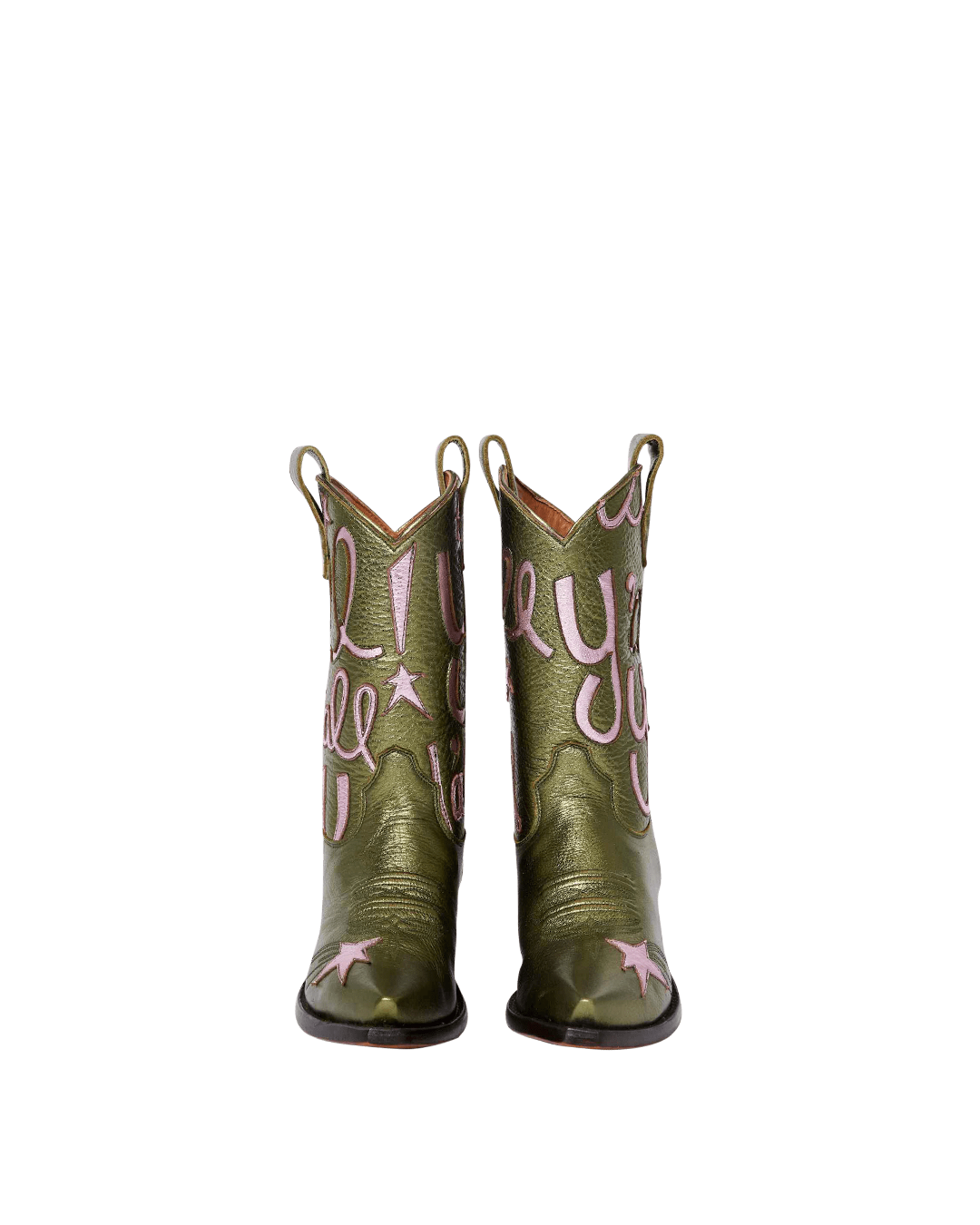 Sophie Metallic Olive | Luxury Fashion Women's Cowboy Boots | Miron Crosby